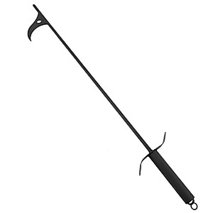 40-Inch Fire Pit Campfire Poker Stick for Fireplace, Camping, Wood Stove, Outdoor and Indoor Use, Black Solid Steel