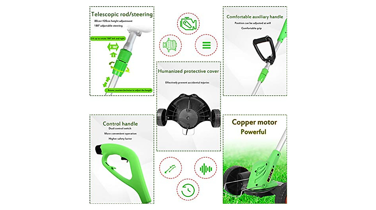 Cordless Lawn Mower - Electric Grass Trimmer for Easy Use