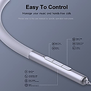 Tecno Magnetic Wireless Bluetooth Headphones, Bluetooth Earbuds Neckband with Microphone, Bluetooth 5.2 Wireless Earphones with Mic for Workout Running, Orange