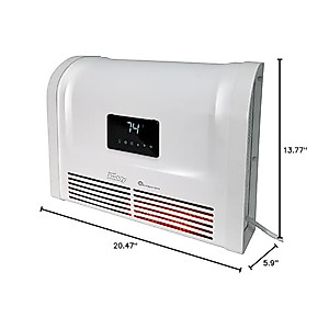 Mr. Heater 1500W Wall Mount Smart Home Electric Heater, White, Medium