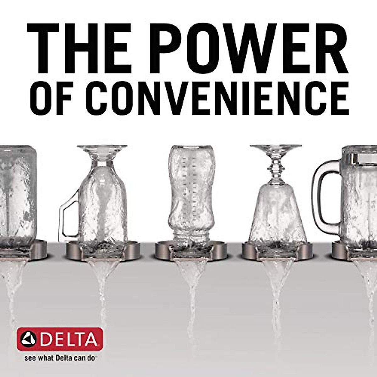 Delta Faucet Metal Glass Rinser for Kitchen Sinks, Kitchen Sink Accessories, Bar Glass Rinser, Matte Black GR250-BL