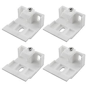 ZZLZX 4PCS Pleated and Cellular Shades Headrail Support Bracket Clip Mount Bracket Holder for Wide Beam Folding Blinds