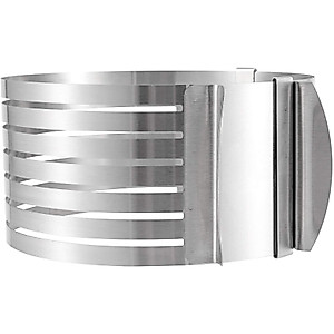 2 PCS Adjustable Cake Ring Cutter, HAKZEON Stainless Steel 7-Layered Cake Slicer Leveler 6-8 Inch, 9-12 Inch Mousse Slicing Round Bread Mold Baking Tool Kit Set for Kitchen DIY Restaurant Bakery