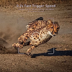 Trail Cameras with Night Vision Motion Activated Waterproof, Game Camera 32MP 1296P, Hunting Camera with 0.1S Trigger Speed, 120°Wide Angle Deer Camera with No Glow Infrared LEDs for Outdoor Wildlife