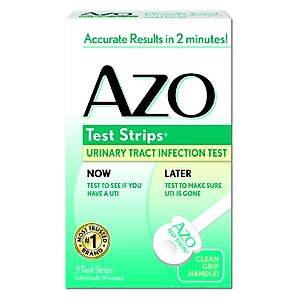 AZO Urinary Tract Infection Test Strips, 3-Count Boxes (Pack of 2)