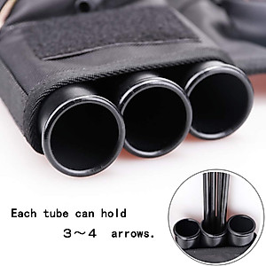 XTACER 3 Tube Hip Quiver Hunting Training Camo Archery Arrow Quiver Holder Bow Belt Waist Hanged Target Quiver (Black -3 Tube)