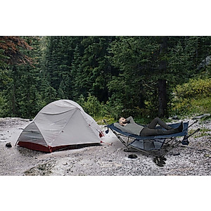 Zenithen Limited Outdoor Indoor Portable Foldable Metal Framed Lounge Hammock Furniture for Camping, Backyard, and Patio, Full Sized Hammock with Storage, Blue