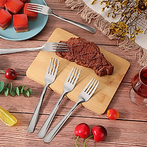 Minatee 100 Pieces Dinner Forks Bulk Set 6.9 Inches Stainless Steel Metal Forks Flatware Fork Silverware Salad Forks Table Fork Mirror Polished for Home Restaurant Eating Kitchen Utensils