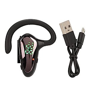 Syrisora Wireless Bluetooth Earphones Noise Reduction Ear Hook Earbuds with LED Digital Display for Business Office Sports