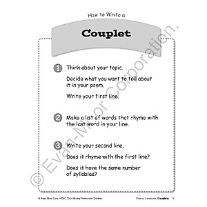 Evan-Moor Writing Poetry with Children, Grade 1-6 Activity Book - Supplemental Teaching Resource Workbook Inspires Poets (Writing Skills Essentials)