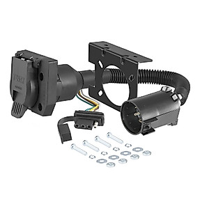 CURT 55774 Dual-Output Vehicle-Side 7-Pin, 4-Pin Connectors, Factory Tow Package and USCAR Socket Required