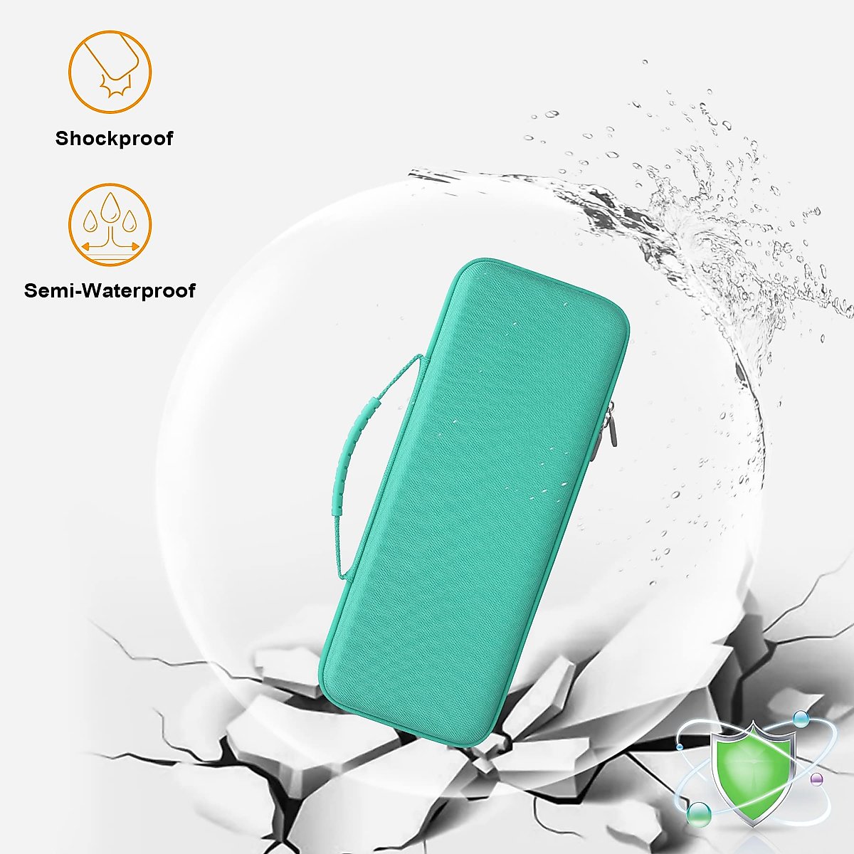 Canboc Hard Carrying Case for Logitech POP Keys Mechanical Wireless Keyboard and POP Wireless Mouse, Mesh Pocket fits Cables, USB Receiver, Spare Keycaps and More Accessories, Mint Green