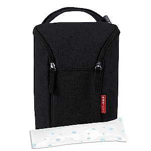 Skip Hop Baby Breastmilk Cooler Insulated Bottle Bag, Grab & Go, Black