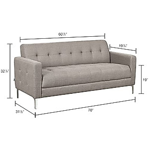 Global Industrial Fabric Upholstered Sofa, 70"W, Tan