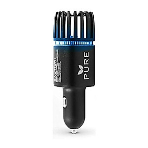 Car Air Purifier ARB Certified Premium Matte Black Air Ionizer & Car Charger Accessory w/ Dual USB Ports - Eliminate Allergens Bad Odor Pet Smell Smoke Pollen Mold Bacteria Viruses PM2.5 & VOCs Deodorizer