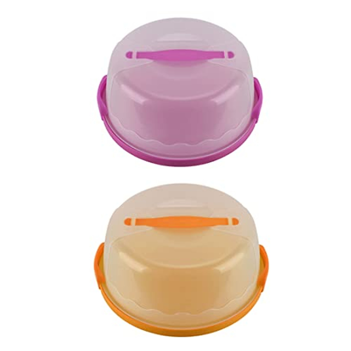 KUYYFDS Portable Cake and Cupcake Carrier/Storage Container,10.4 Diameter, Translucent Dome, for Transporting Cakes, Cupcakes, Pies, or Other Desserts Purple Cake Carriers