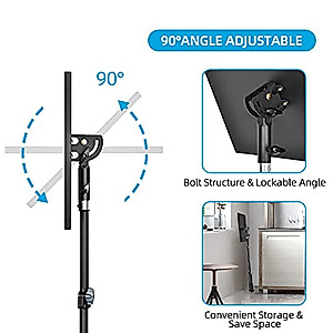 CODN Projector Stand, Foldable Projector Mount Laptop Tripod Adjustable Height 23'' to 43'', Universal Outdoor Laptop Floor Stand for Computer, Book, Music Notes, Sound Media, DJ Equipment