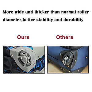 WEISHENGDA 18 inches Wheeled Rolling Backpack for Adults and School Students Short Trip Books Laptop Trolley Bags, Blue Camo