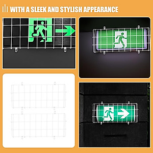 Holibanna Emergency Exit Light Wire Guard 2pcs Mount Exit Sign Damage Stopper Cage Steel Wire Guard Emergency Sign Protective Covers for School Office Gym