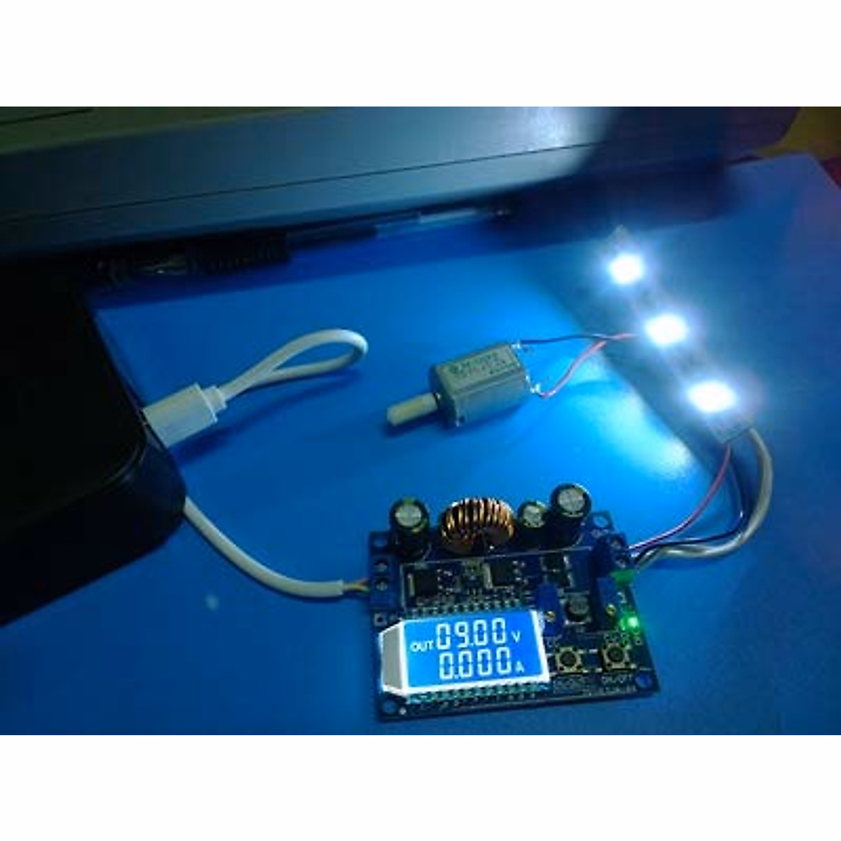 CenryKay Adjustable USB Power Supply Module, 15W DC-DC 0.5-30V Step Up/Down Module CVCC Buck Boost Voltage Converter Support Fast-Charge Trigger (Boost Converter)