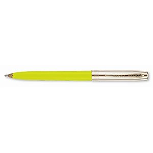 Fisher Cap-O-Matic S200 Brass Cap w/Yellow Barrel Ballpoint Pen - S251G-YE