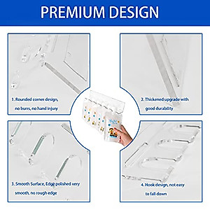 Samvitral Food Pouch Hanger for Fridge, Refrigerator Organizer Storage Yogurt,Baby Food Storage Organizer,Cabinets Refrigerators or Pantries, 2 Pack