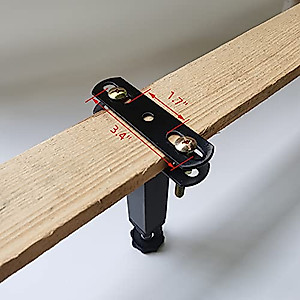 2Pcs Adjustable Height Center Support Leg for Bed Frame, Steel Bed Frame or Wooden Bed Center Slat Support Leg, Sofa Furniture Cabinet Feet (Grey, Height:5.9 to 8.6 inch)