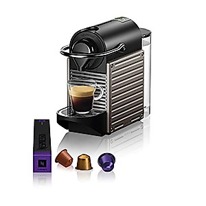 Nespresso BEC430TTN Pixie Espresso Machine, 24 ounces by Breville, Titan