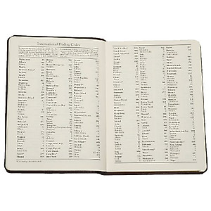 Graphic Image 7 Inch Leather Bound Desk Address Book, Genuine Calfskin Leather, 1,400 Entries, British Tan