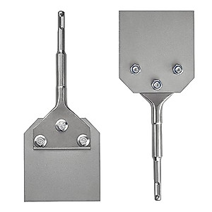 SPKLINE 4 Inch Wide SDS-Plus Floor Scraper Tile & Thinset Scaling Chisel SDS-Plus Shank 4" x 10" Thinset Scraper Adhesives Remover Wall Scraper Fits SDS-Plus Rotary Hammers and Chipping Hammer Drills