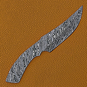 onlyhandmade Handmade Damascus Steel Hunting Knife Blank Blade Fire Storm Pattern 9.5 Inches, Knife Making Supplies (Damascus)