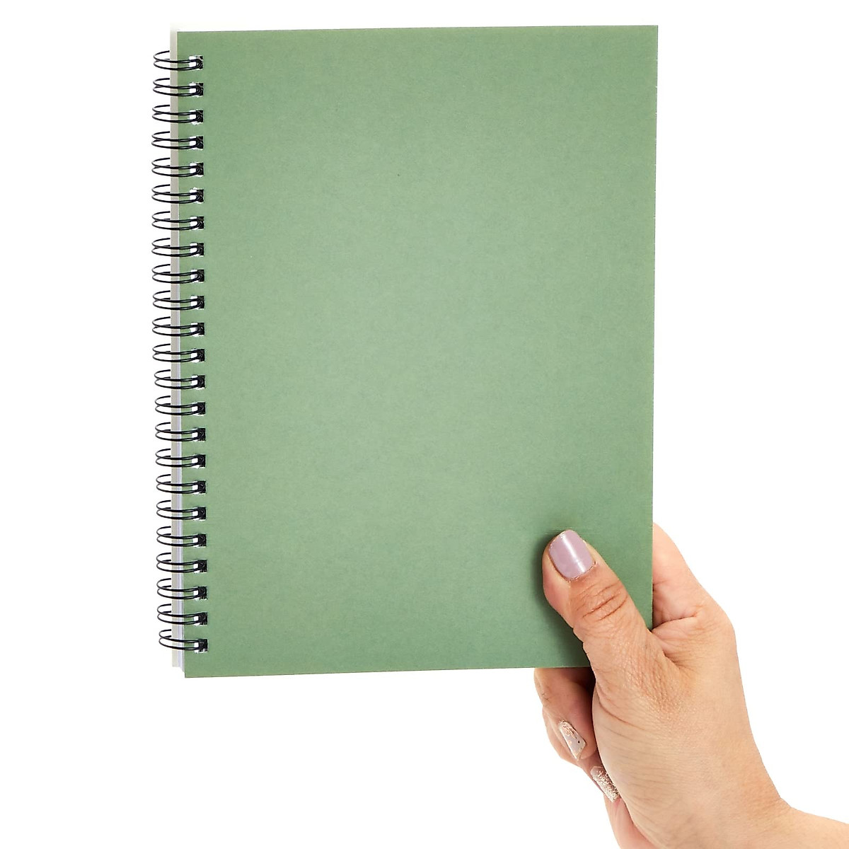 5 Pack Lined Spiral Bound Journal Bulk Set for Students, Kraft Hardcover 6x8 Notebook Refill in 5 Colors, 60 Sheets / 120 Pages