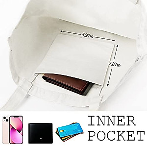 Canvas Tote Bag with Zipper Handles for Women Teacher Bridesmaid Birthday Wedding Mother Ladies Shopping Gift Bags