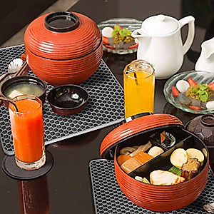 Anaeat 2 Pack Silicone Trivet Mats BPA Free - Heat Resistant Thicken Counter Mats, Multipurpose Hot Pads Non-Slip for Kitchen Potholder, Hot Dishes, Jar Opener, Spoon Rest, Drying Mat (Gray)