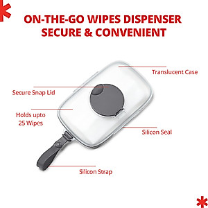 Skip Hop On-The-Go Wipes Dispenser, Grab & Go, Grey