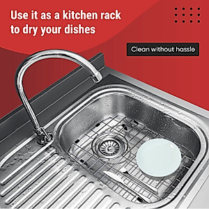 Sink Protectors for Kitchen Sink 11.26"x14.5", Sink Grate for Bottom of Kitchen Sink, Stainless Steel Sink Protector