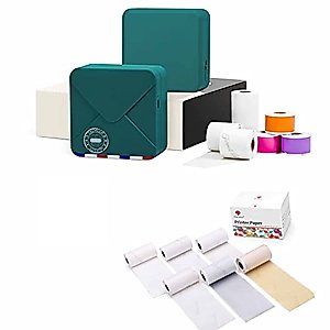 Phomemo M02S 304dpi Pocket Printer- Bluetooth Thermal Photo Printer, Black and White Print-Out Phone Printer for Photo Printing, Plan Journal, Organization, DarkGreen