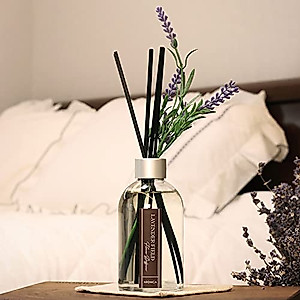 Aronica Flower Reed Diffusers Bathroom Decor, Lavender Field Scent, 6.76 oz, Home Decor Lavender Bathroom Air Freshener, Guest Room Decor, Infuser with Essential Oils, Office Decor for Women