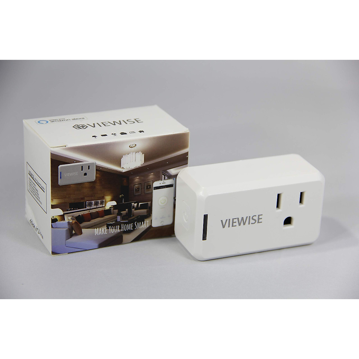 VIEWISE Smart Plug Mini, Wi-Fi Switch Outlet Socket, No Hub Required, Works with Alexa, Control Your Devices from Anywhere, Mini Size, Amazon Echo Voice Control (1 Pack)