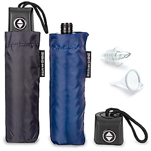 GoPong Rain or Shine Umbrella Flask 2 Pack - Hidden Alcohol Booze Bottles, Includes Funnel and Liquor Bottle Pour Spout