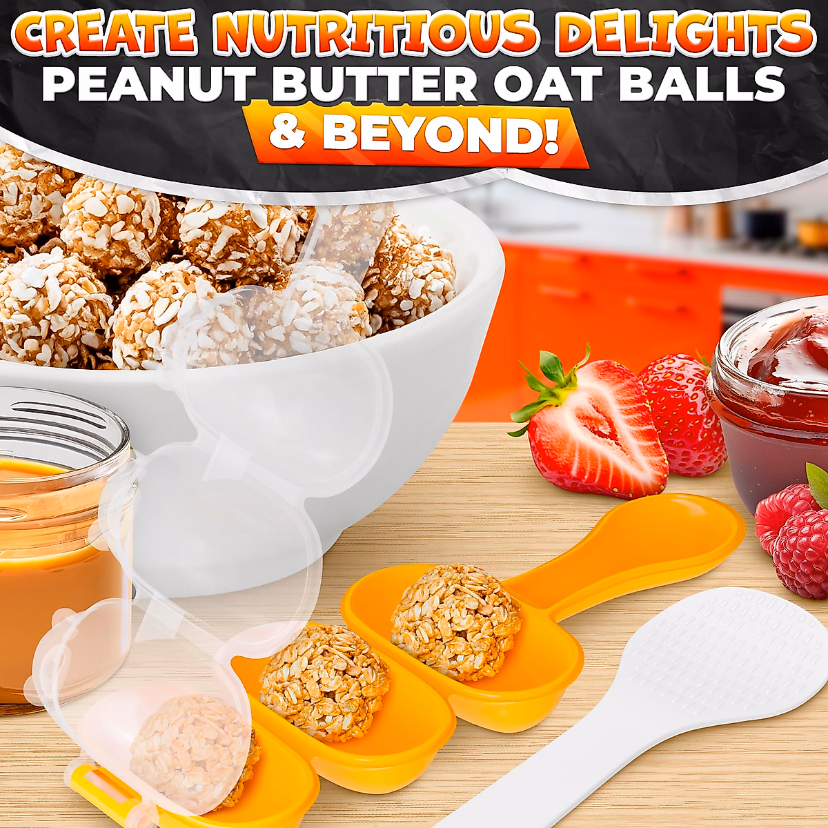 Rice Ball Mold with Spatula - DIY Sticky Rice Molds Large Ball Mold Kitchen Tool Rice Ball Maker Shake with Mini Rice Scoop - Rice Roll Shaker Ball Maker Rice Ball Maker Shake for Kids