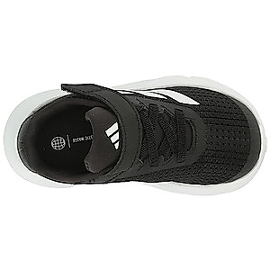 adidas Kids Duramo SL Elastic Lace Sneaker, Core Black/White/Carbon, 9 US Unisex Toddler