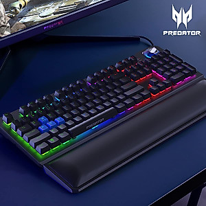 Acer Predator Aethon 700 Gaming Keyboard: Clicky or Linear - Your Choice | Per-Key 16.8M RGB Colors Backlighting | Programmable | Dedicated Media Keys & Dial | 100% Anti-Ghosting | Magnetic Wrist Rest