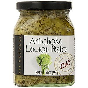 World Market Elki's Gourmet Artichoke Lemon Pesto Sauce - Creamy Spreads for Pasta, Baked Chicken, Fish and Crackers - Made from Fresh and Natural Ingredients - Mediterranean Inspired - 10 Ounce