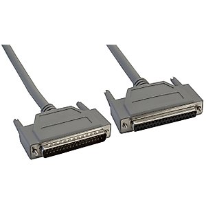 Amphenol CS-DSDMDB37MF-002.5 37-Pin DB37 Deluxe D-Sub Cable, Shielded, Male/Female, 2.5', Gray