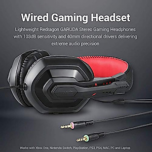 Redragon S101 Wired RGB Backlit Gaming Keyboard and Mouse, Gaming Mouse Pad, Gaming Headset Combo All in 1 PC Gamer Bundle for Windows PC – (Black)