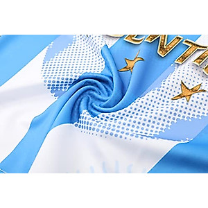 Argentina World Champions Edition Sports Soccer Football Boys Kids Youth Jersey Shirt Kit Set (Size-26 (8-9 Years))