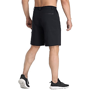 MAGCOMSEN Quick Dry Shorts Men Hiking Summer Shorts Cargo Work Shorts Travel Fishing Shorts Black,34