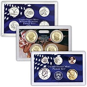 1959-2009 US MINT BU PROOF SETS IN OGP w/COA'S -51 YEARS!