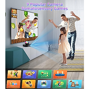 FWFX Dance Mat for Kids and Adults, Exercise & Fitness Dance Pad Game for TV, Double User Wireless Dancing Mat, Musical Electronic Dance Mats with HD Camera, for Girls & Boys Ages 6+